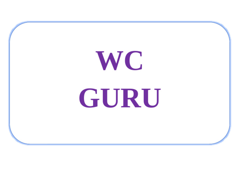 WC Guru: Expert Tips & Insights | PDF