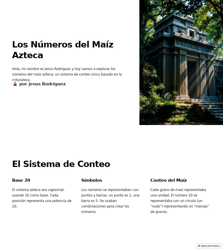 Números del Maíz en la Cultura Azteca | PDF