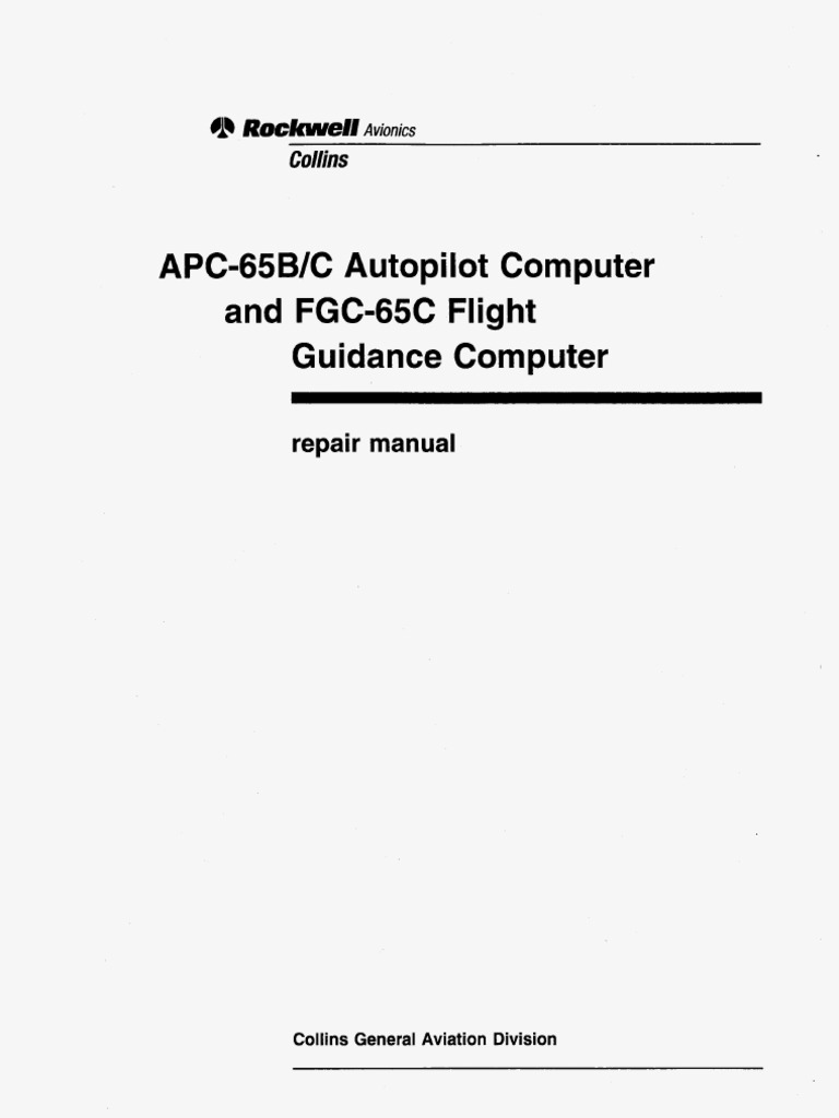 APCD65B/C Autopilot Computer FGC-65C Flight and Guidance Computer | PDF | Electrostatic ...