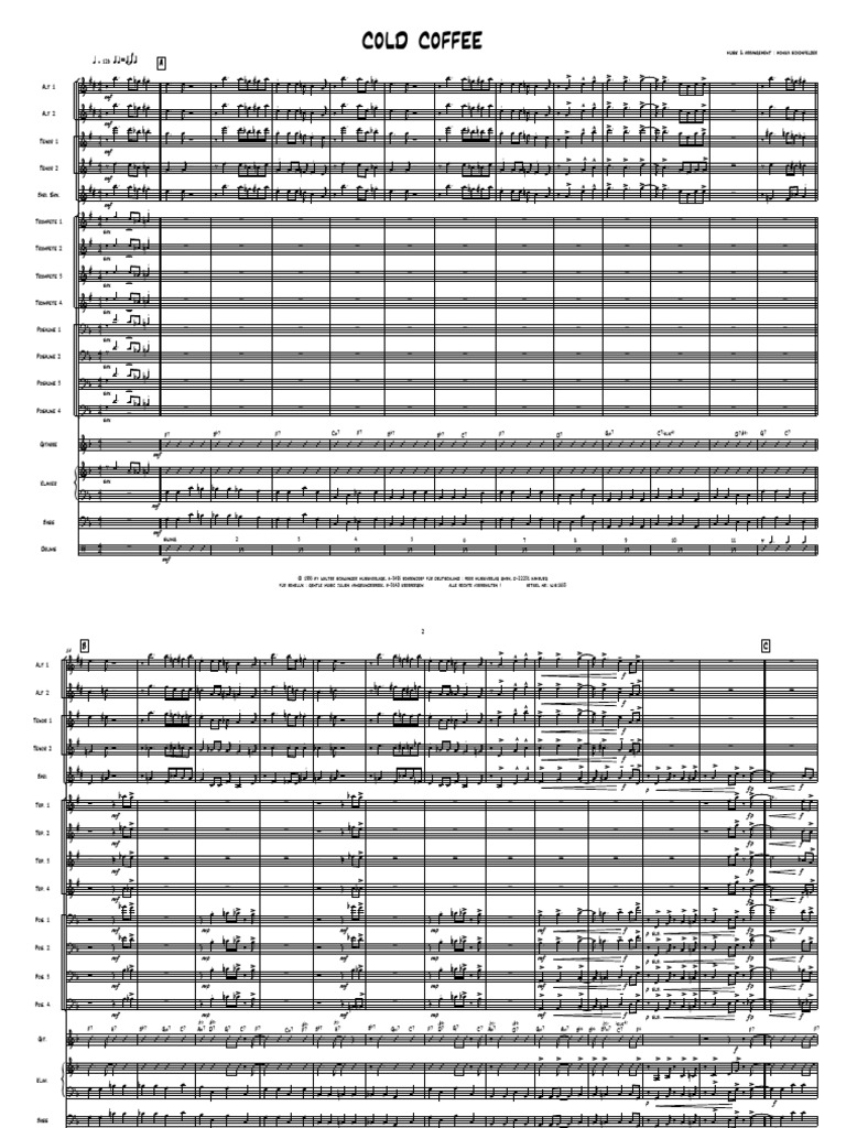 670-Cold Coffee Band Direction | PDF