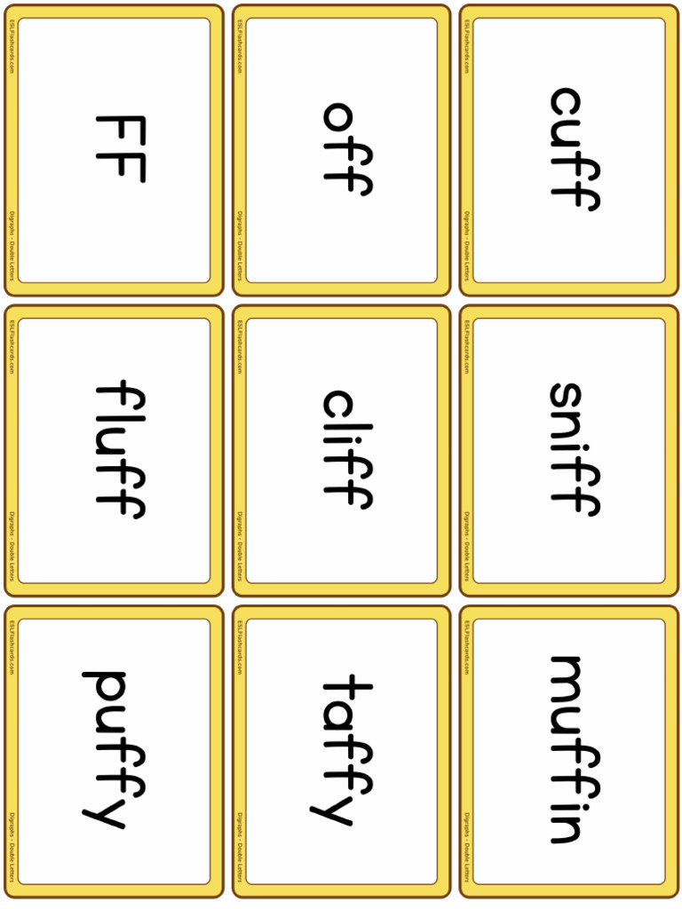 Digraphs Double Letters Small | PDF
