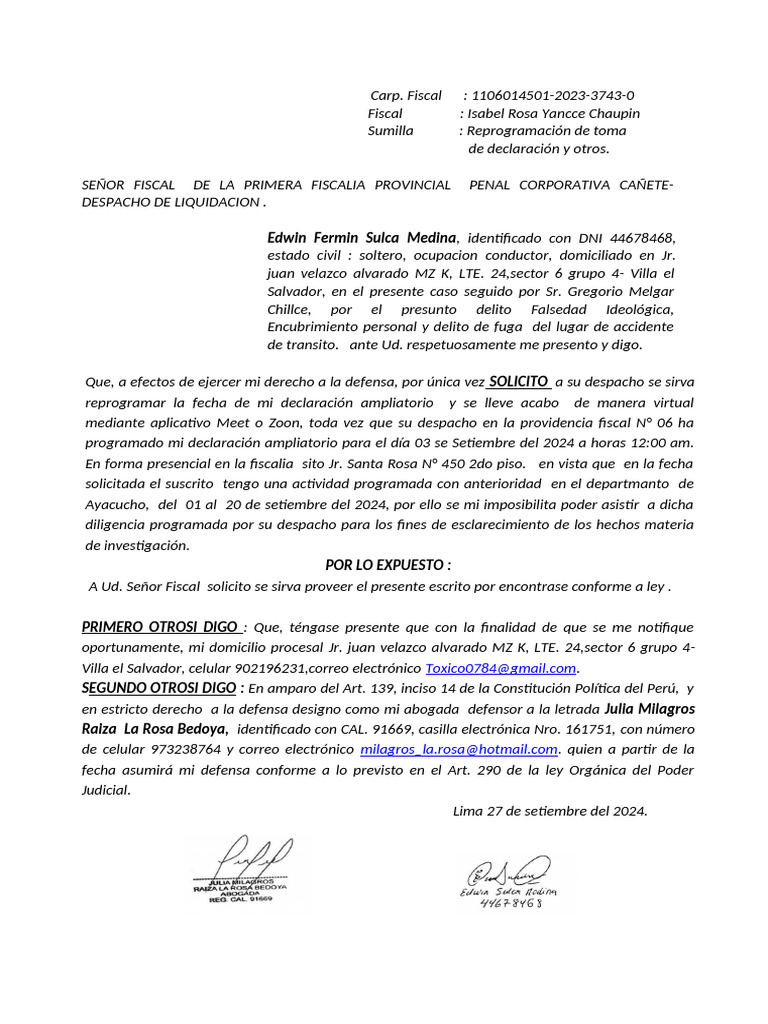 Solicita Reprogramacion Declaracion - 1 | PDF | Fiscal | Ley común