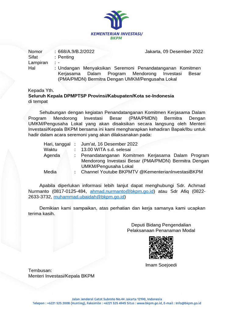 SK No - 668 - A.9 - B.2 - 2022 - All DPMPTSP | PDF