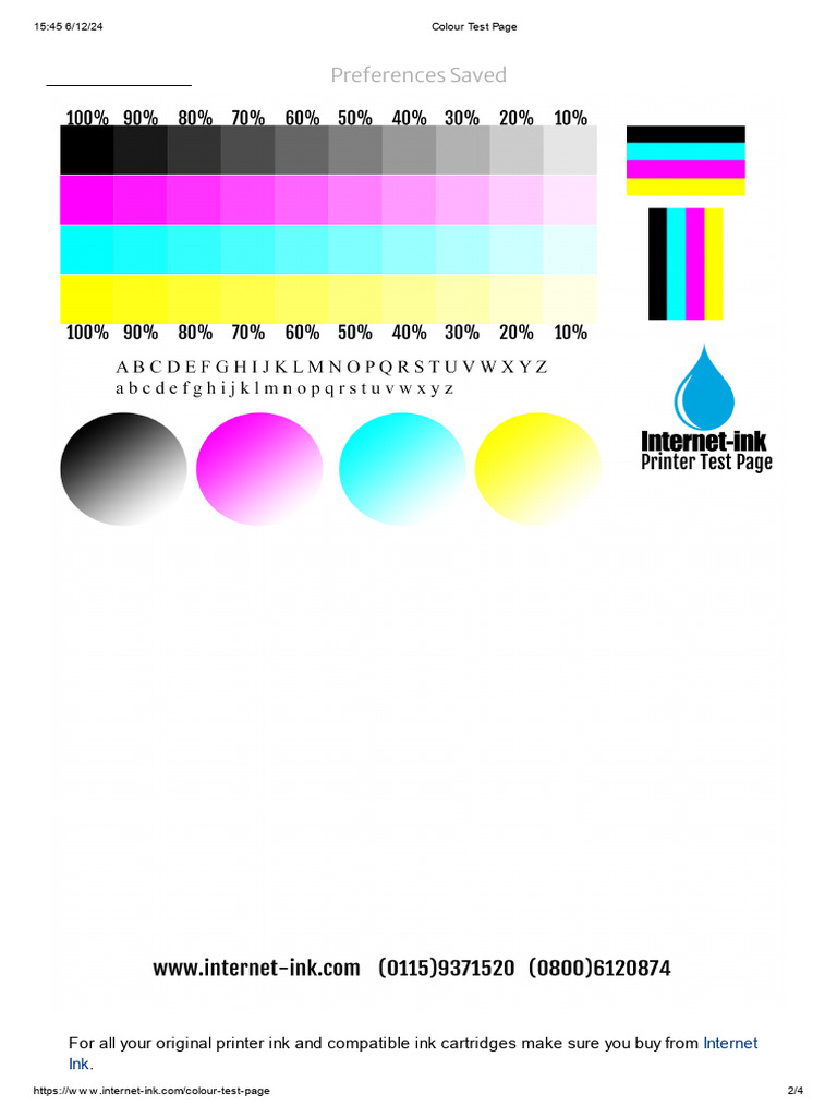 Colour Test Page | PDF