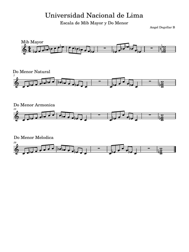 Do Menor and Mib Mayor Scales Guide | PDF