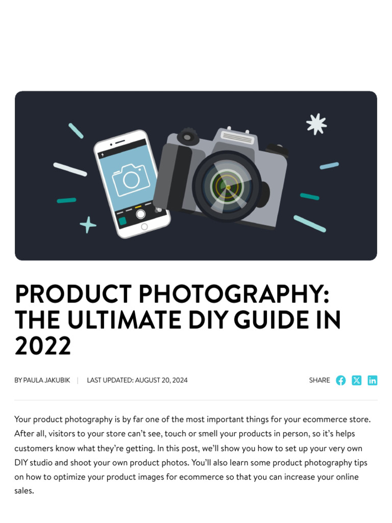 Product Photography For Ecommerce Stores - The Ultimate DIY Guide | PDF ...