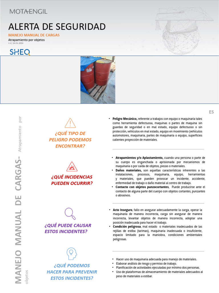 N° 6 Lesson Learned - Safety Alert_PREMEPSA | PDF