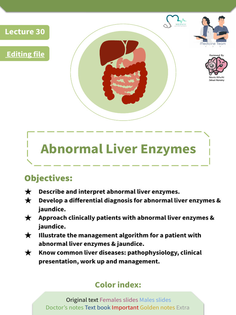 L30-Abnormal Liver Enzymes | PDF | Hepatitis B | Hepatitis C