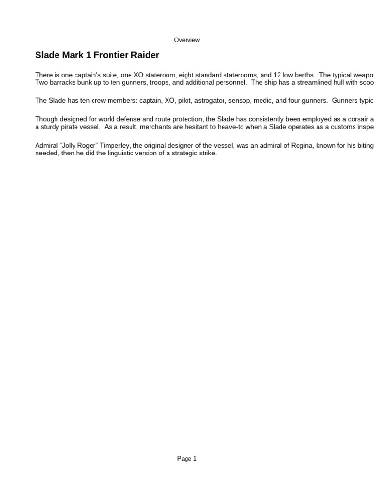 Slade Mark1 Frontier Raider design | PDF | Gun Turret | Military Technology