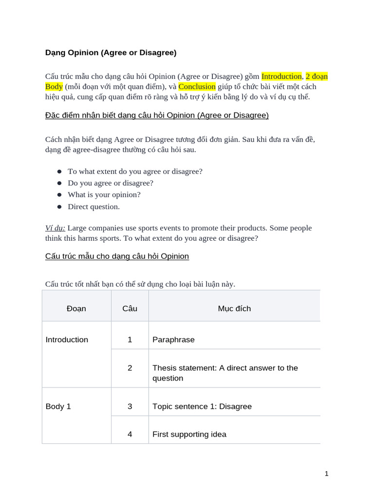 Cấu trúc writing task2 | PDF