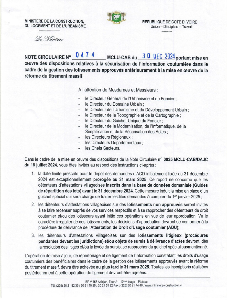 Note Circulaire | PDF