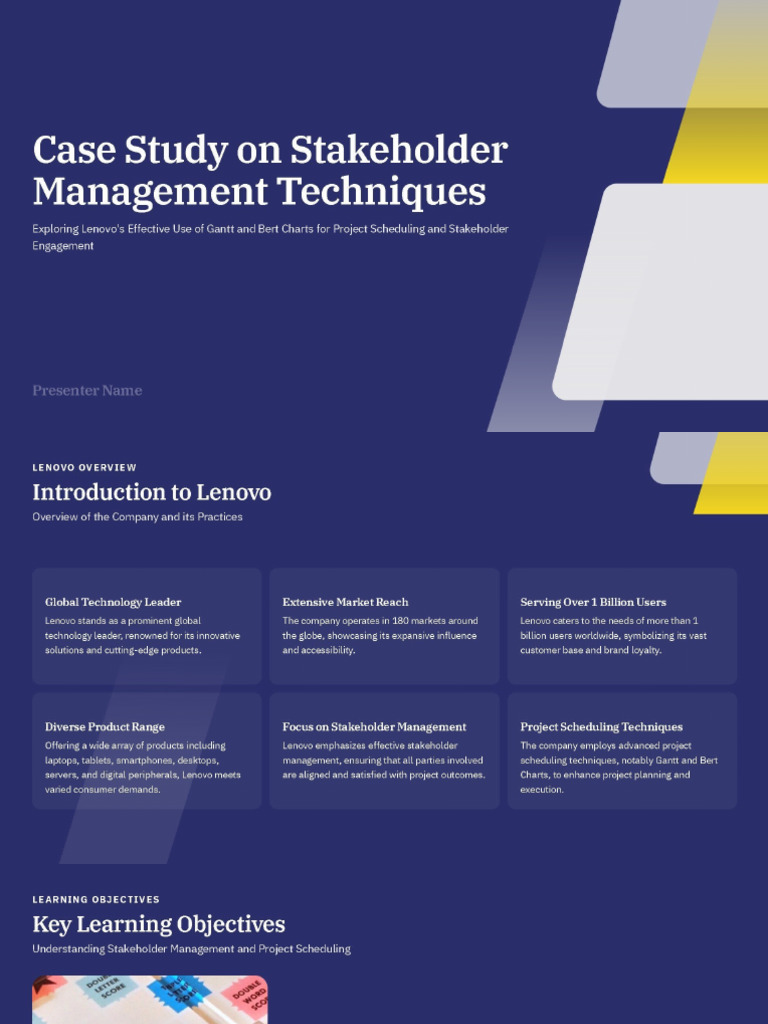 Case Study On Stakeholder Management and Project Scheduling Techniques | PDF