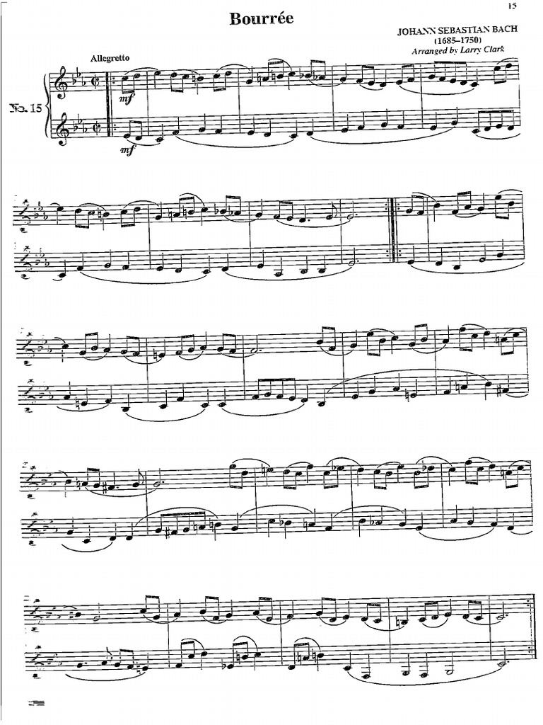 Bach Bourree Duet | PDF