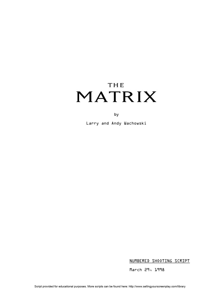 The Matrix | PDF