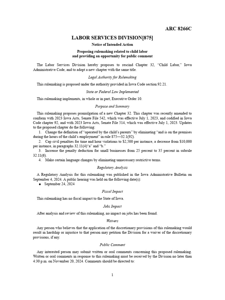 Child Labor Rule Change | PDF | Ionizing Radiation | Elevator