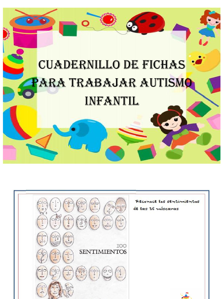 Cuadernillo de Fichas para Trabajar Autismo Infantil | PDF