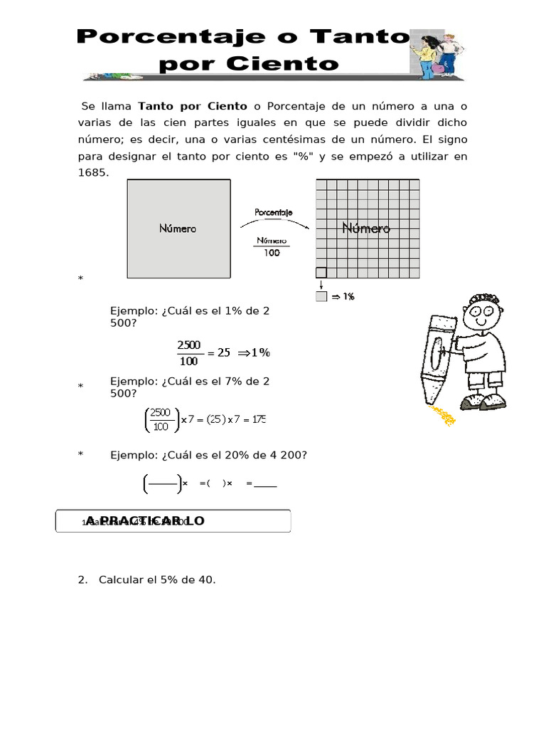 Porcentajes 6to Raz. Matematico | PDF