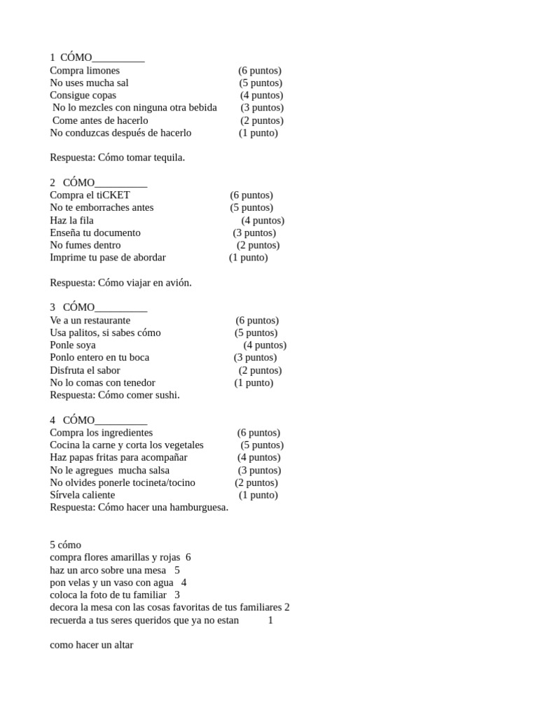 Imperativo Adivina Juego | PDF