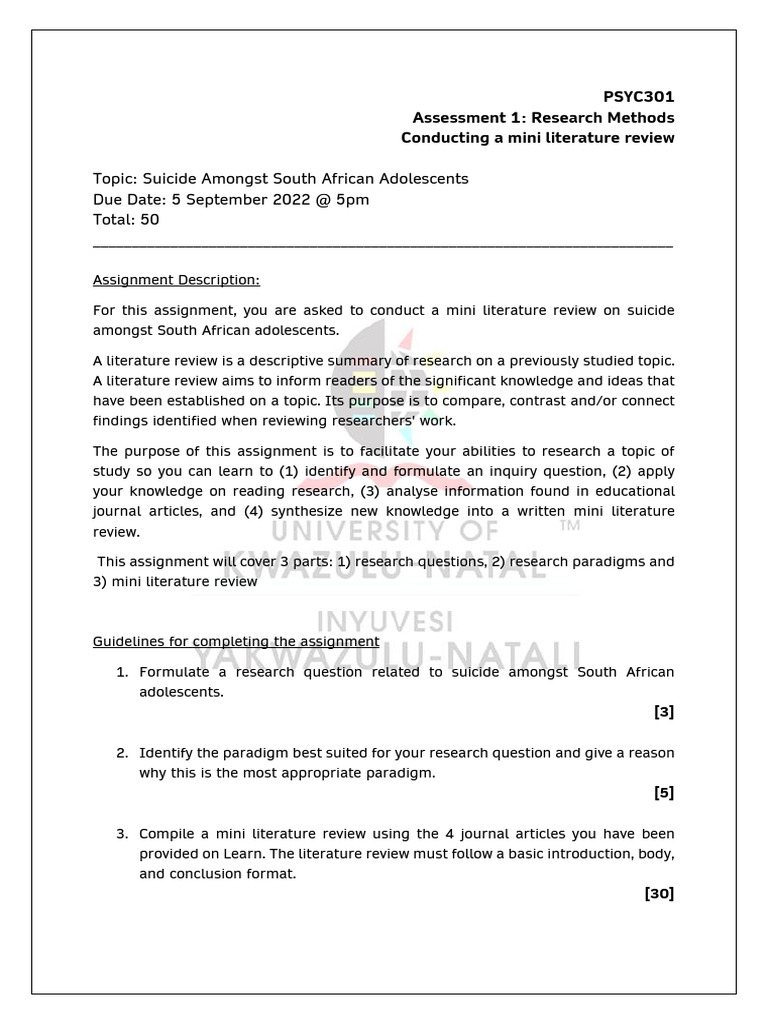 Research Methods Assessment Instructions | PDF | Knowledge | Methodology