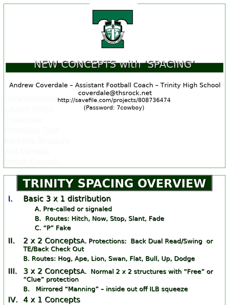New Concepts With Spacing | PDF | National Football League Teams ...