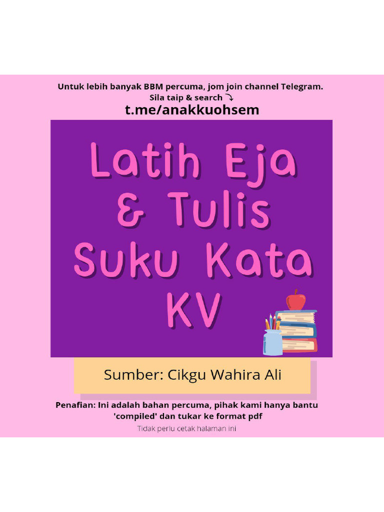 Latih Eja & Tulis Sukukata KV | PDF