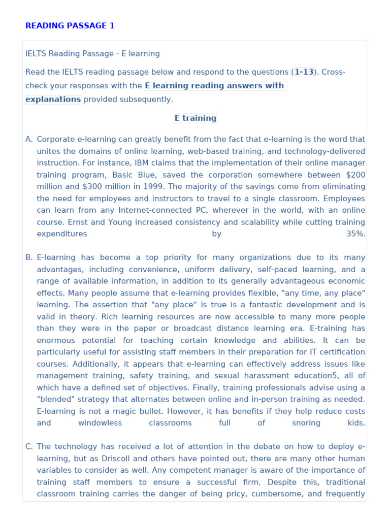 E-Learning Effectiveness in IELTS Reading | PDF | Educational ...