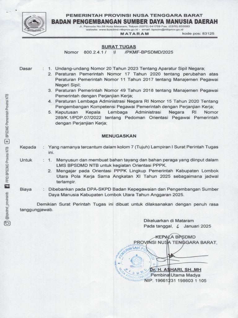 SPT & Jadwal PPPK Klu Tahun 2025 Akt - 000011 | PDF