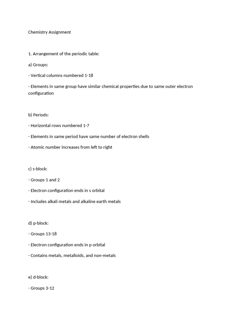 Kelvin Chem Assignment | PDF | Chemical Bond | Ionic Bonding