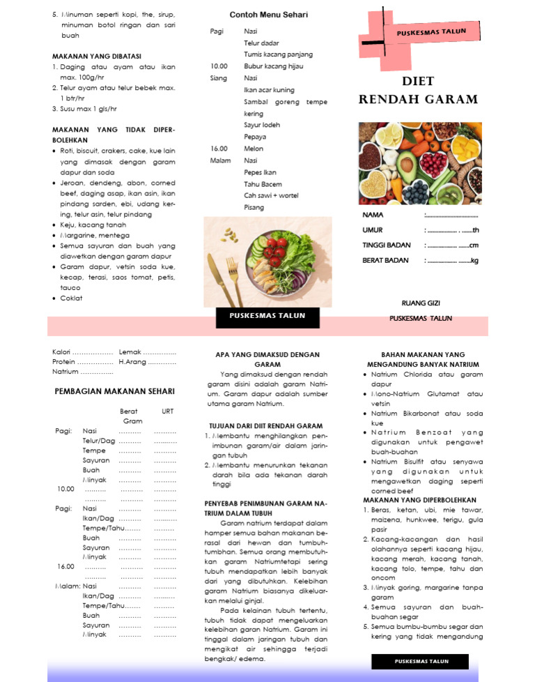 Diet Rendah Garam | PDF