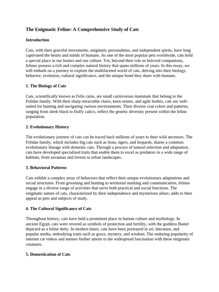 Cats | PDF | Cats | Felidae