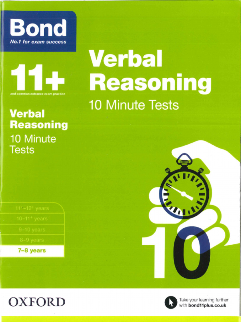 Verbal Reasoning 10 Minute Tests 7-8 | PDF