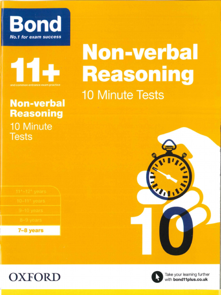 Non-Verbal Reasoning 10 Minute Tests 7-8 | PDF