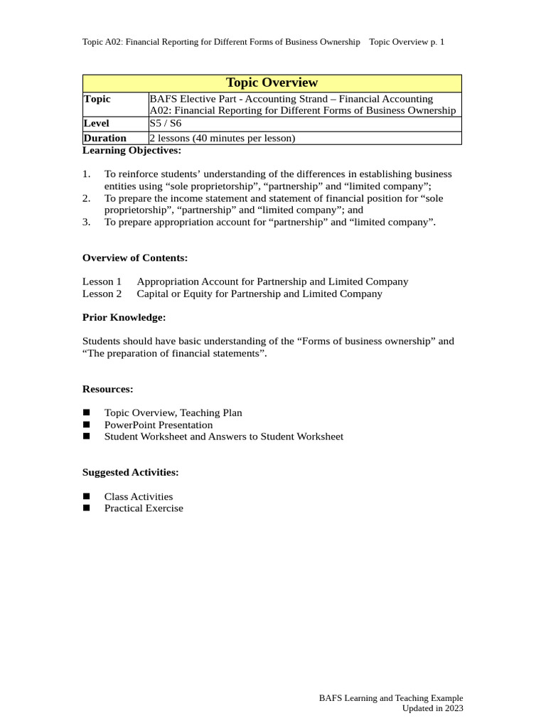 A02-Financial Reporting Overview (Eng) - Final - Clean | PDF | Balance ...