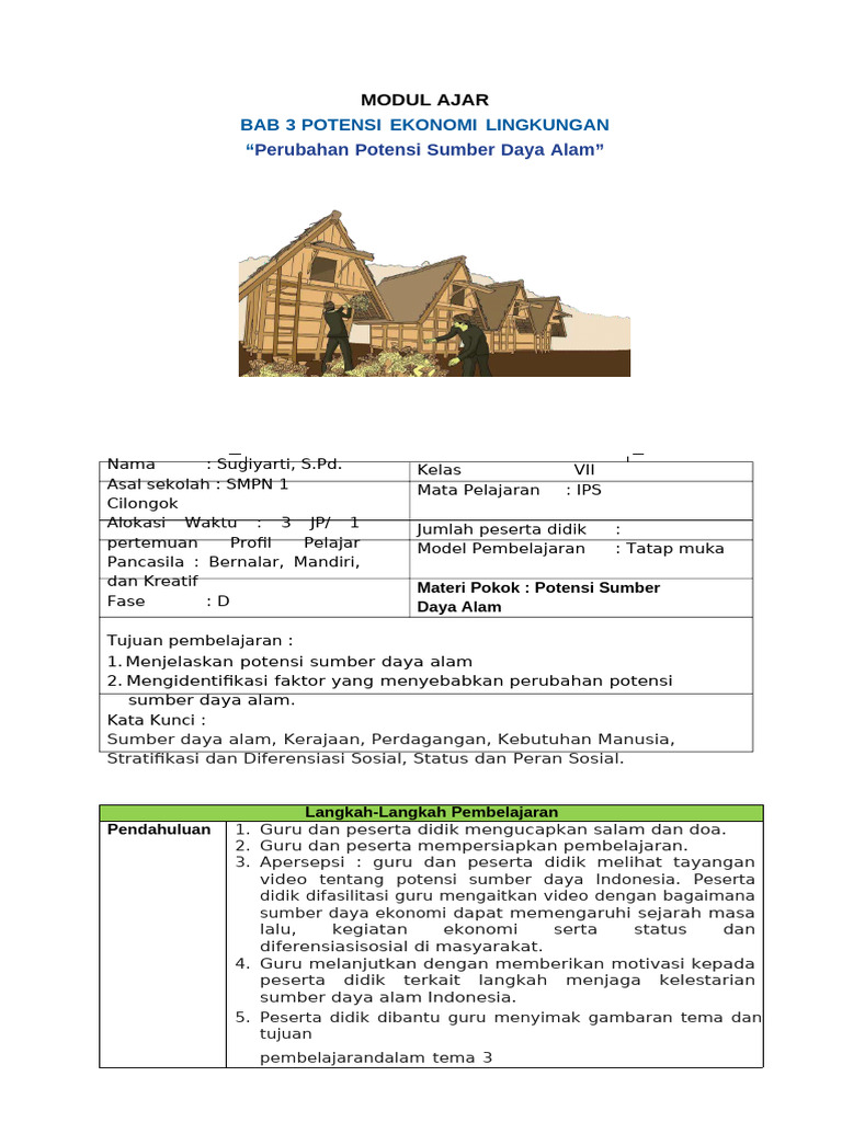 Modul Ajar Ips 7 Genap Kumer 2023 Compressed | PDF