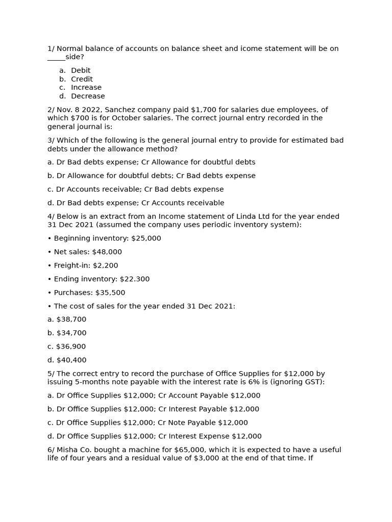 Review Financial Accounting | PDF | Debits And Credits | Expense