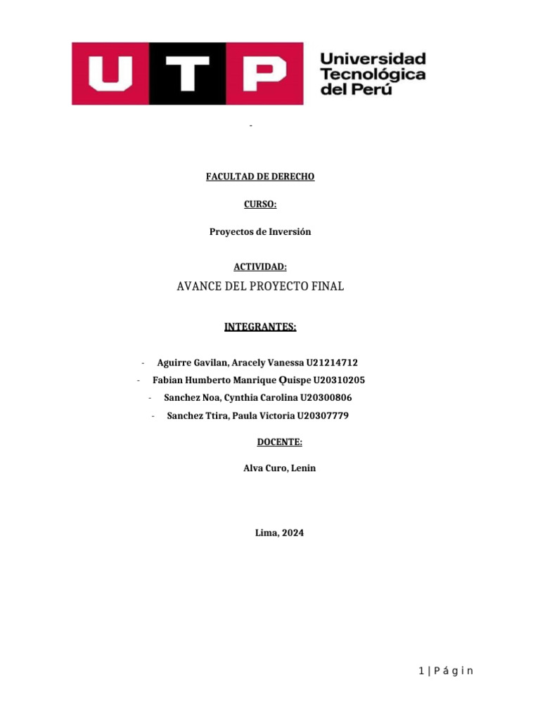 AVANCE%20DEL%20PROYECTO%20FINAL%202%20inversi%C3%B3n | PDF ...