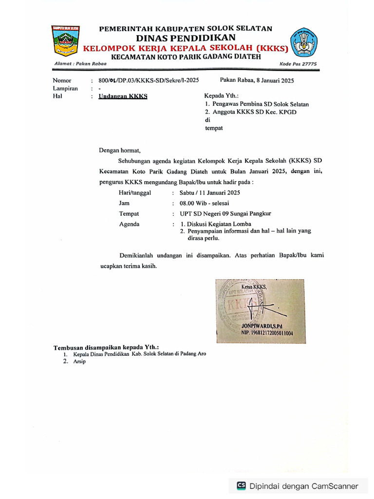 Undangan K3S Januari 2025 | PDF
