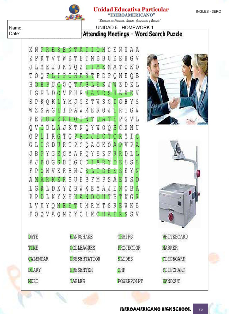 3ERO-INGLES-U5-H1 1 | PDF