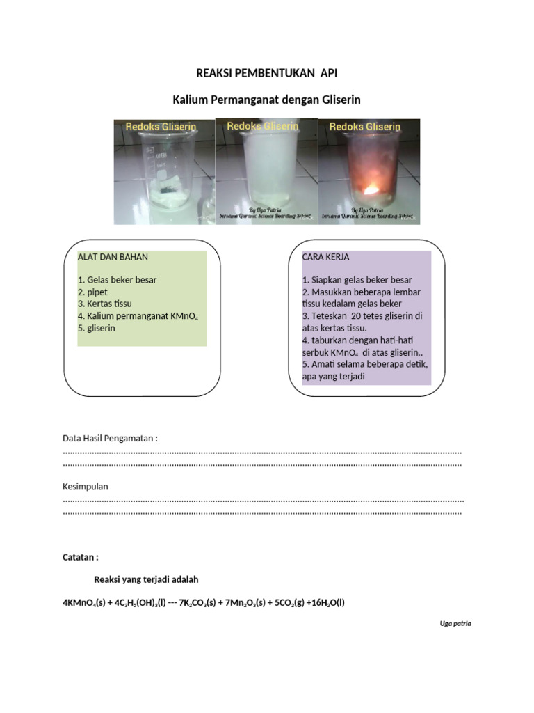 Reaksi Pembentukan Api | PDF