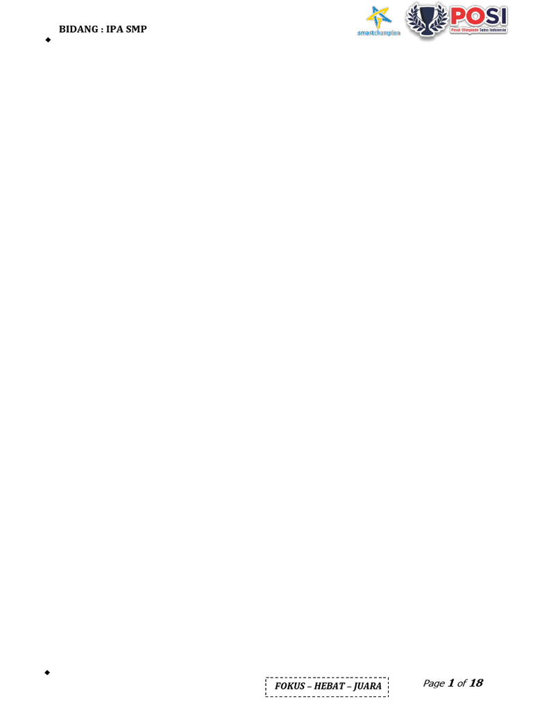 Pembahasan Soal SMP IPA - Martabe 2024 | PDF