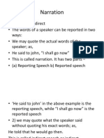 Narration Rules | PDF | Perfect (Grammar) | Grammatical Tense