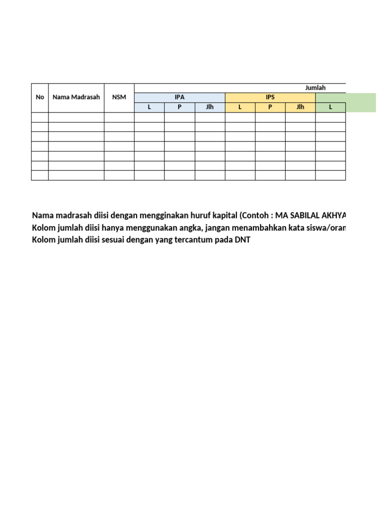 Form Data Peserta Didik Kelas Akhir | PDF