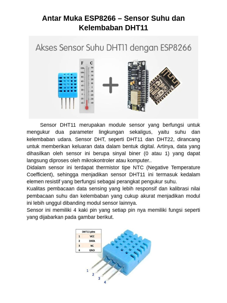 Antar Muka ESP8266 DHT 11 | PDF