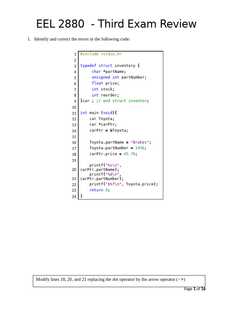 EEL2880 Review 3 V3 Solutions | PDF | Integer (Computer Science) | Computer Engineering
