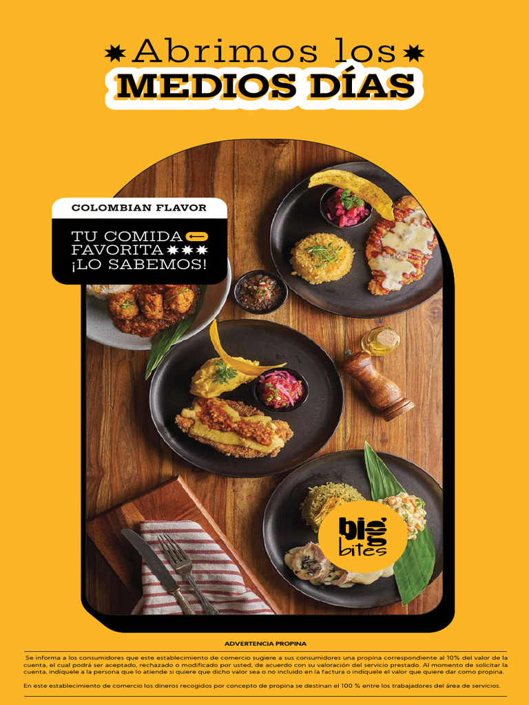 Menú de Almuerzo 2025: Sabor Colombiano | PDF | Alimentos | Cocina