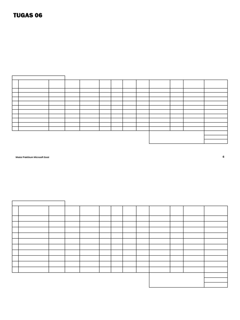 EXCEL TUGAS-6 (1) | PDF EXCEL TUGAS-6 (1) | PDF
