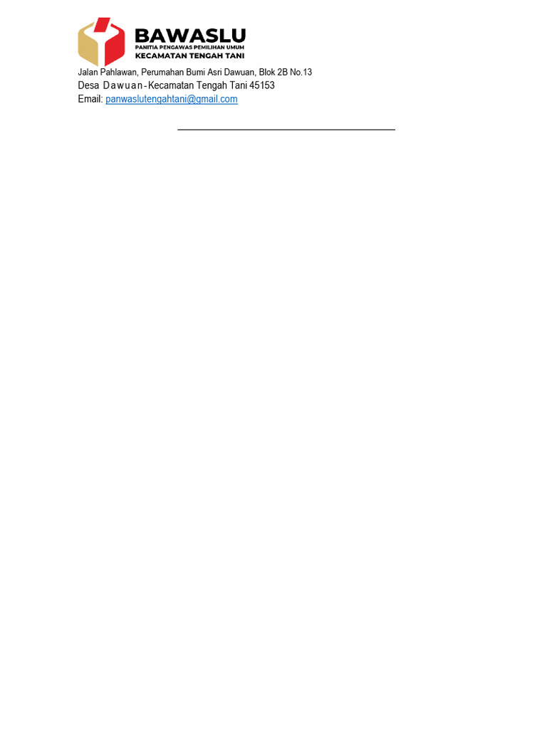 LHP Rekapitulasi Kec 29 Nov Tingkat Kecamatan Tengahtani | PDF