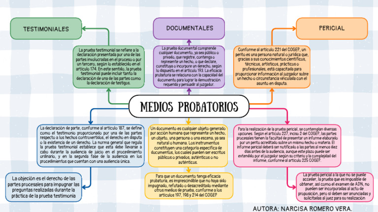 Mapa Mental Medios Probatorios | PDF | Experto | Testigo