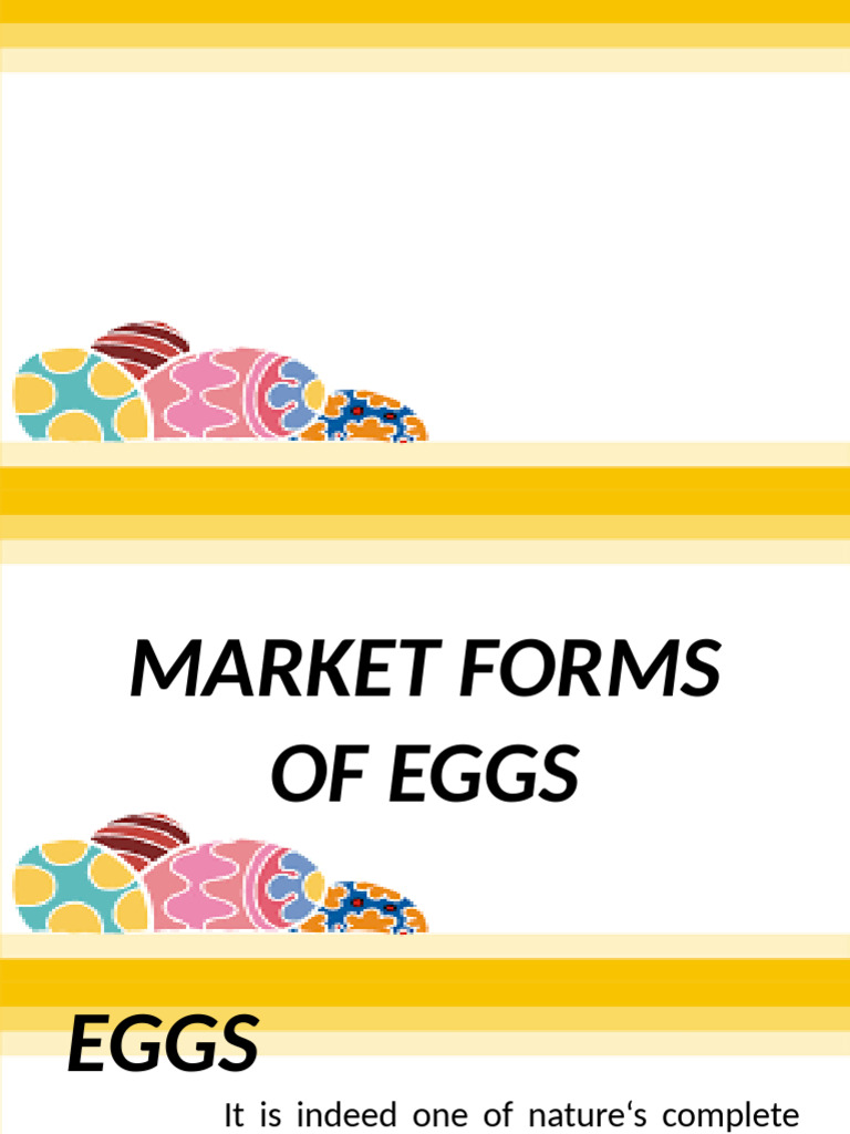 Market Forms of Eggs Explained | PDF