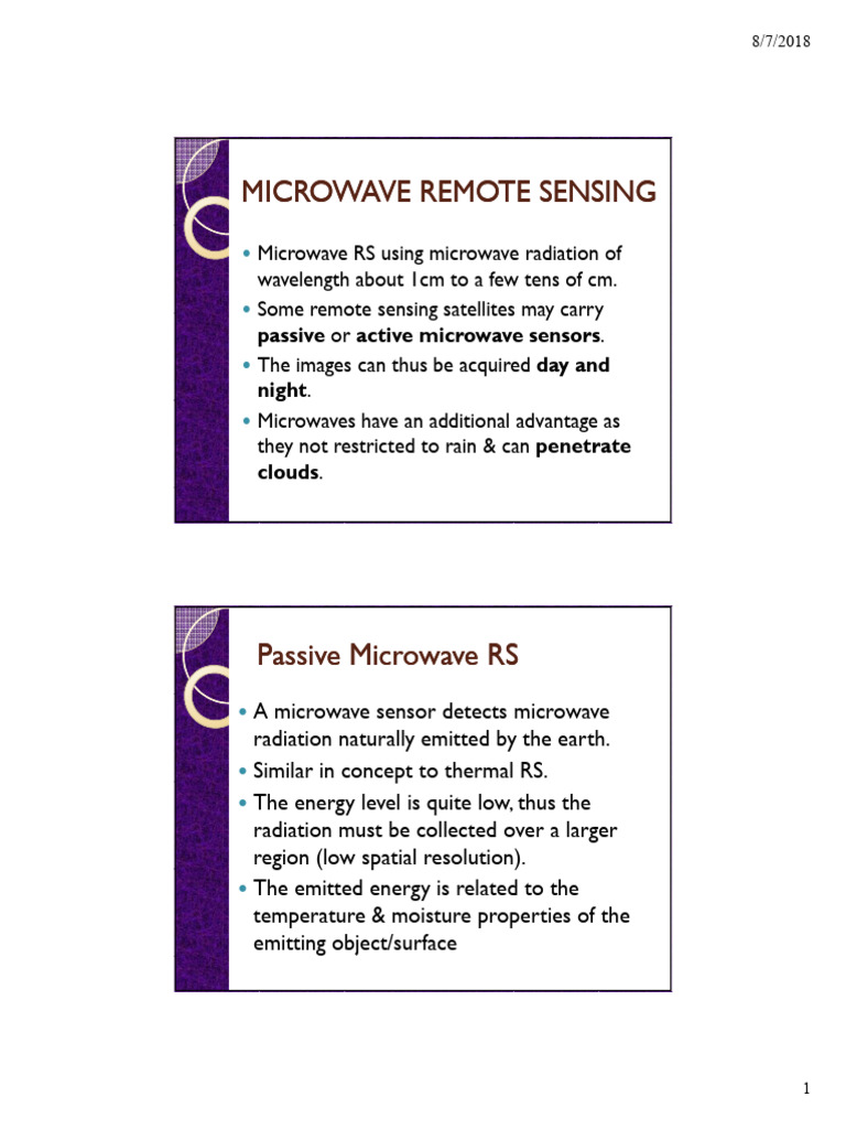 LECTURE 5 MicrowavePassive&Active | PDF | Microwave | Radiation
